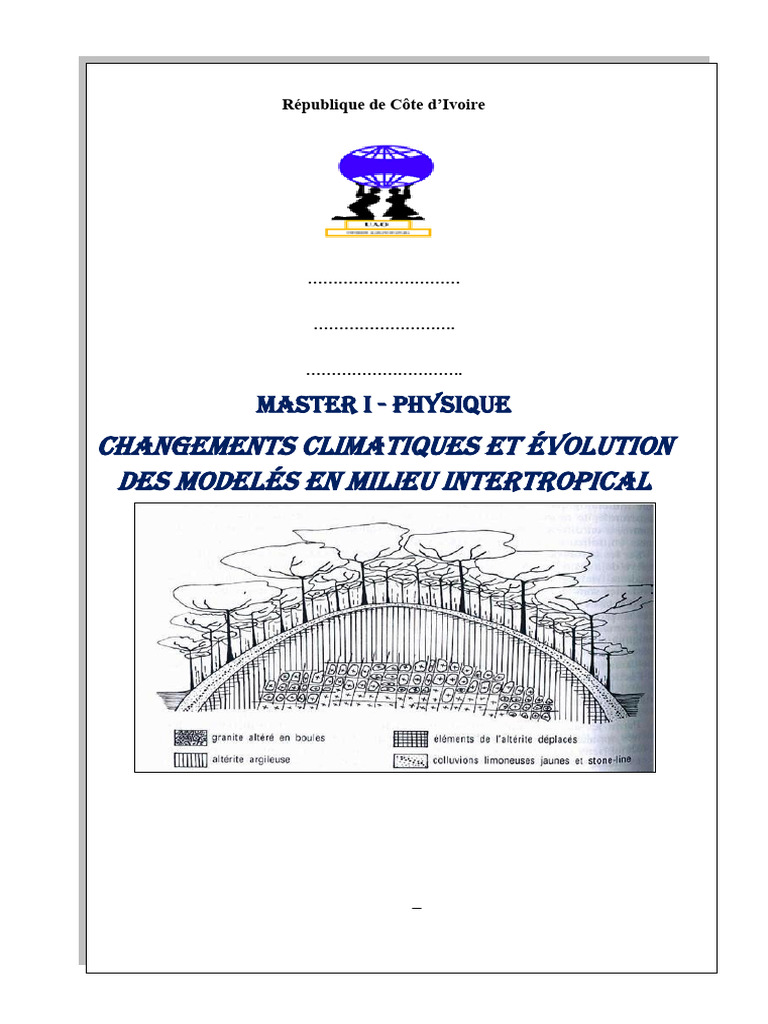 Changements climatiques en milieu tropical | PDF | Âge de glace | Climat