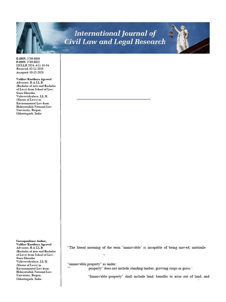 Article - Movable and Immovable | PDF | Property | Real Property