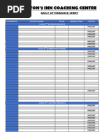 Daily Attendance 2025 | PDF