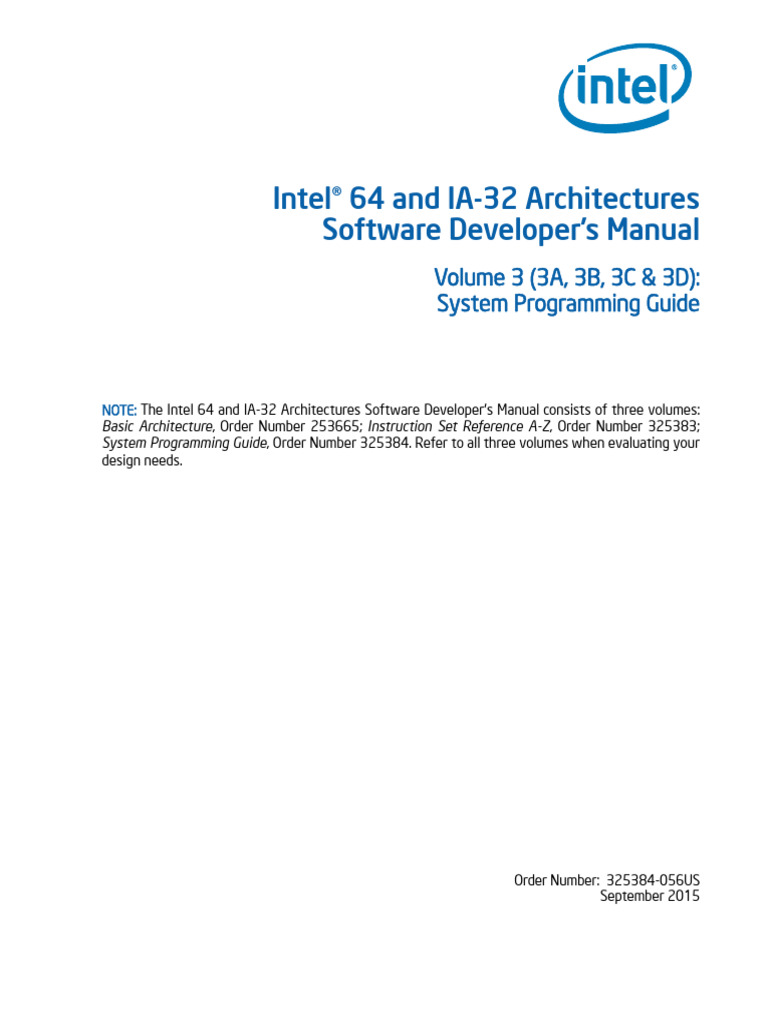 64 Ia 32 Architectures Software Developer System Programming Manual | PDF | Computer ...