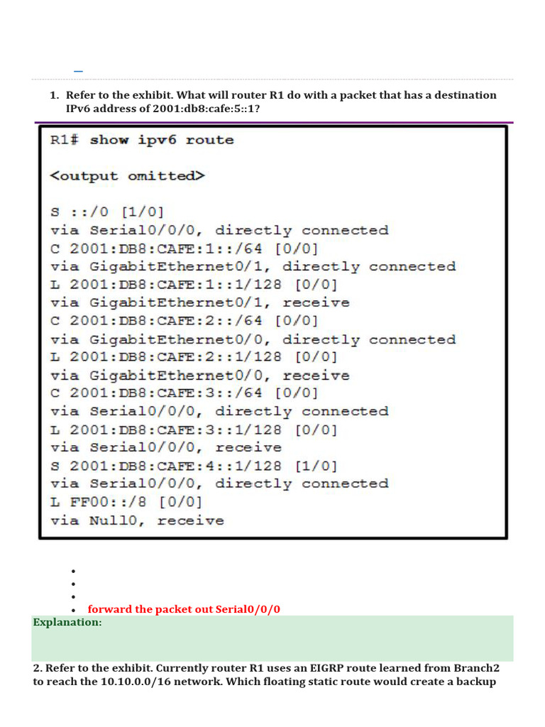 Final Exam Answers Full | PDF | Ip Address | Computer Network
