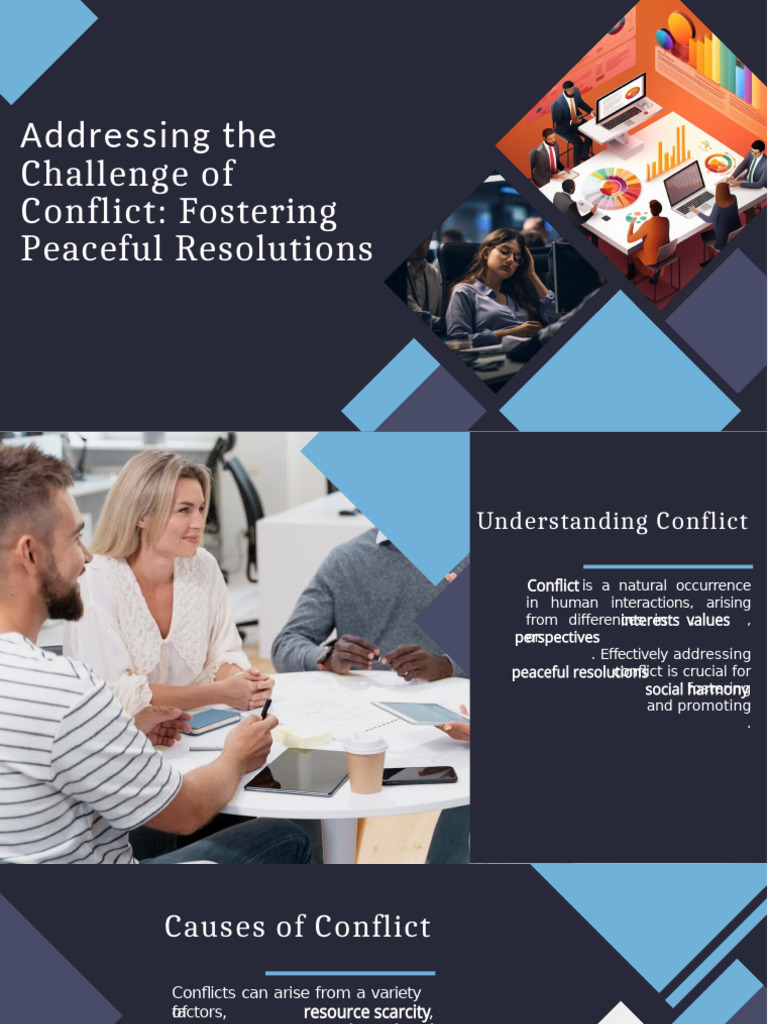 Slidesgo Addressing The Challenge of Conflict Fostering Peaceful ...