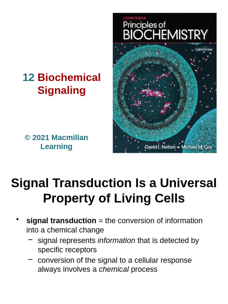Biochemical Signaling and Cell Response | PDF | Cell Signaling | Signal ...