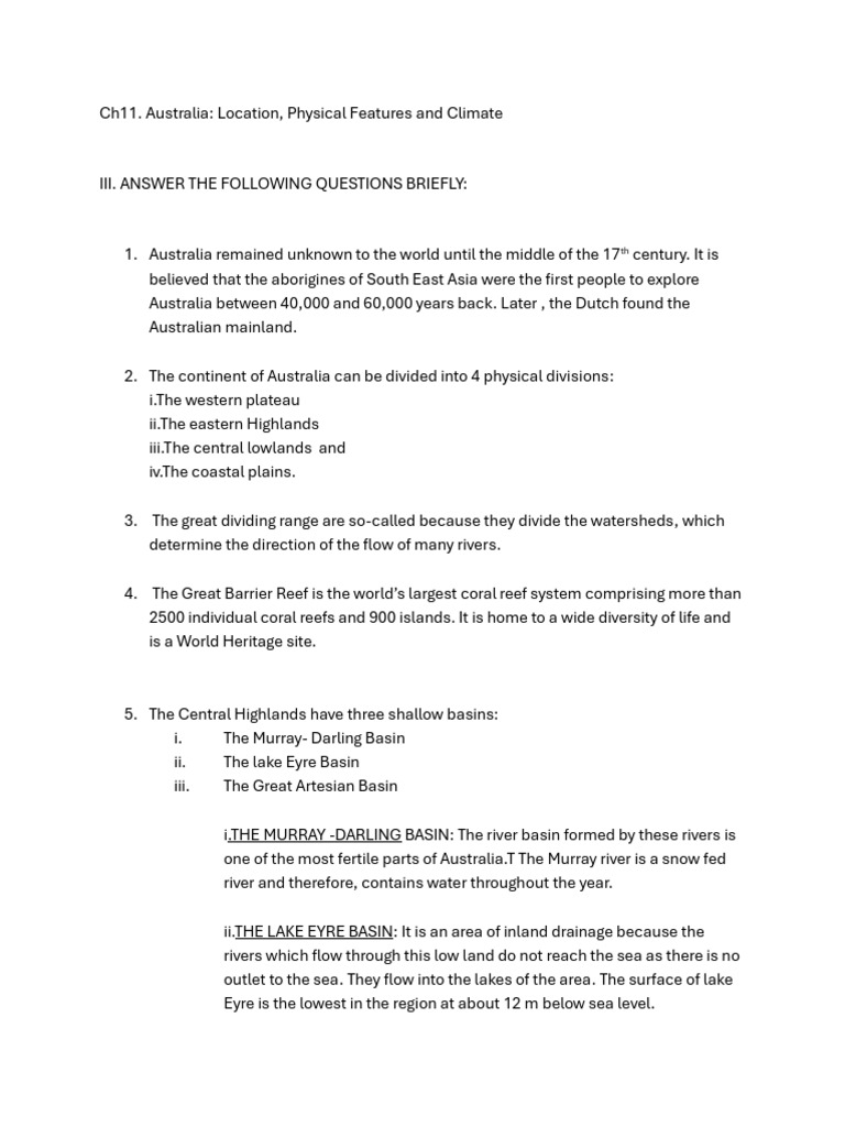 Ch11 AUSTRALIA | PDF