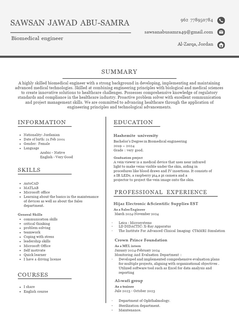 Biomedical Engineering Profile | PDF | Biomedical Engineering | Engineering