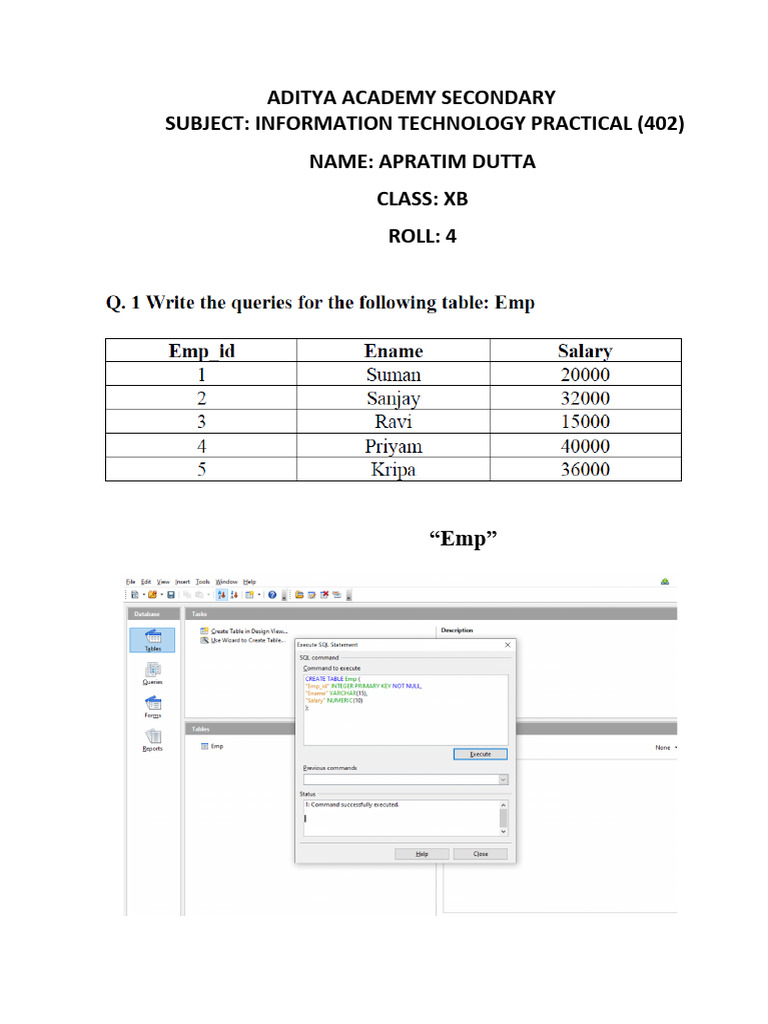 SQL Queries for Employee Data Analysis | PDF