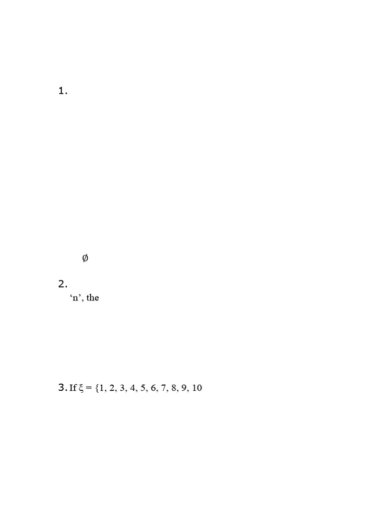 Practice Worksheet-1 (Set Theory) | PDF | Mathematics | Mathematical Concepts