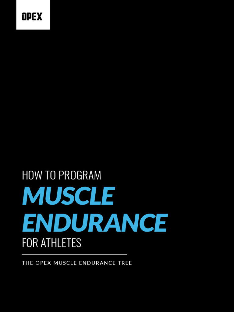 Programming Muscle Endurance 2019 | PDF | Strength Training | Endurance