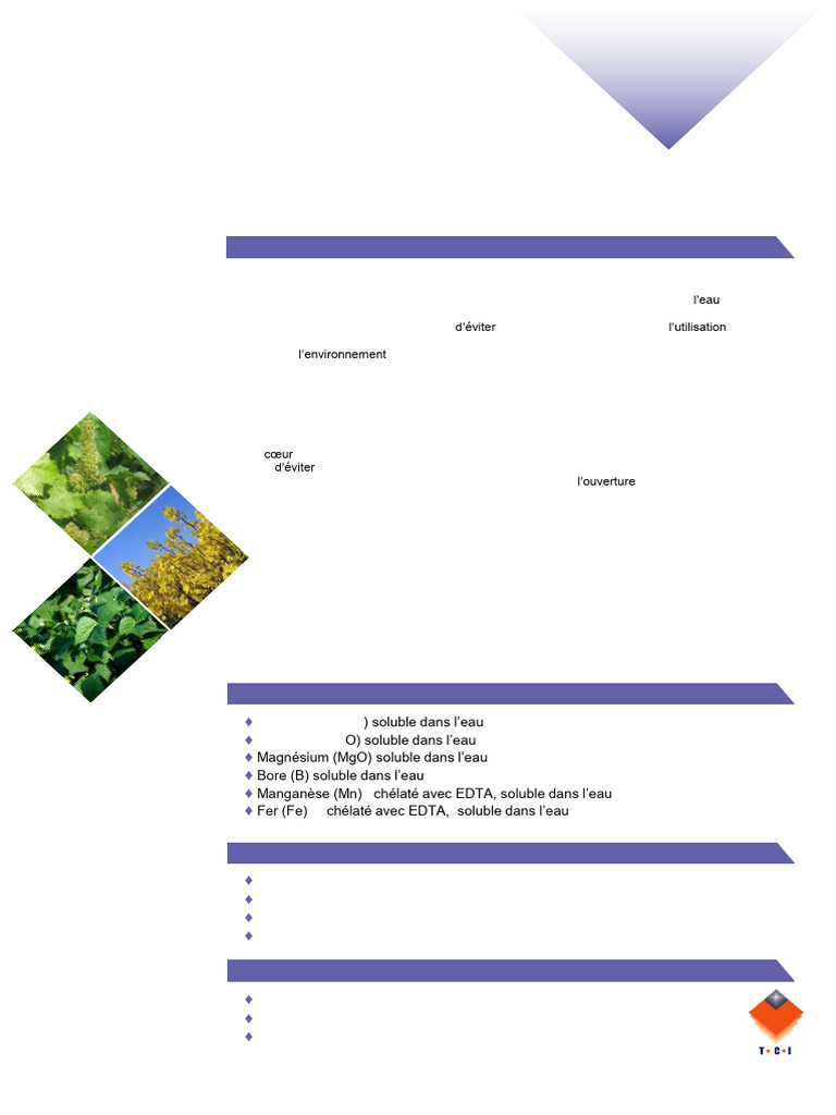 Foltec Mg-B-Mn-Fe : Engrais Foliaire Efficace | PDF | Plantes | Manganèse