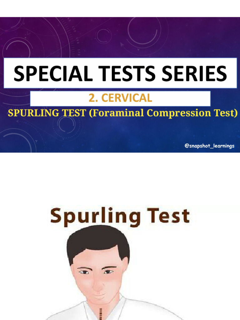 Spurling's Test - Cervical Region Special Test | PDF