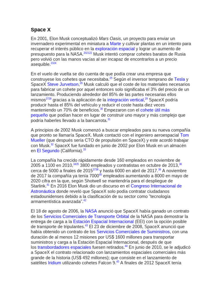 Historia y Logros de SpaceX | PDF | Espacio X | Nasa