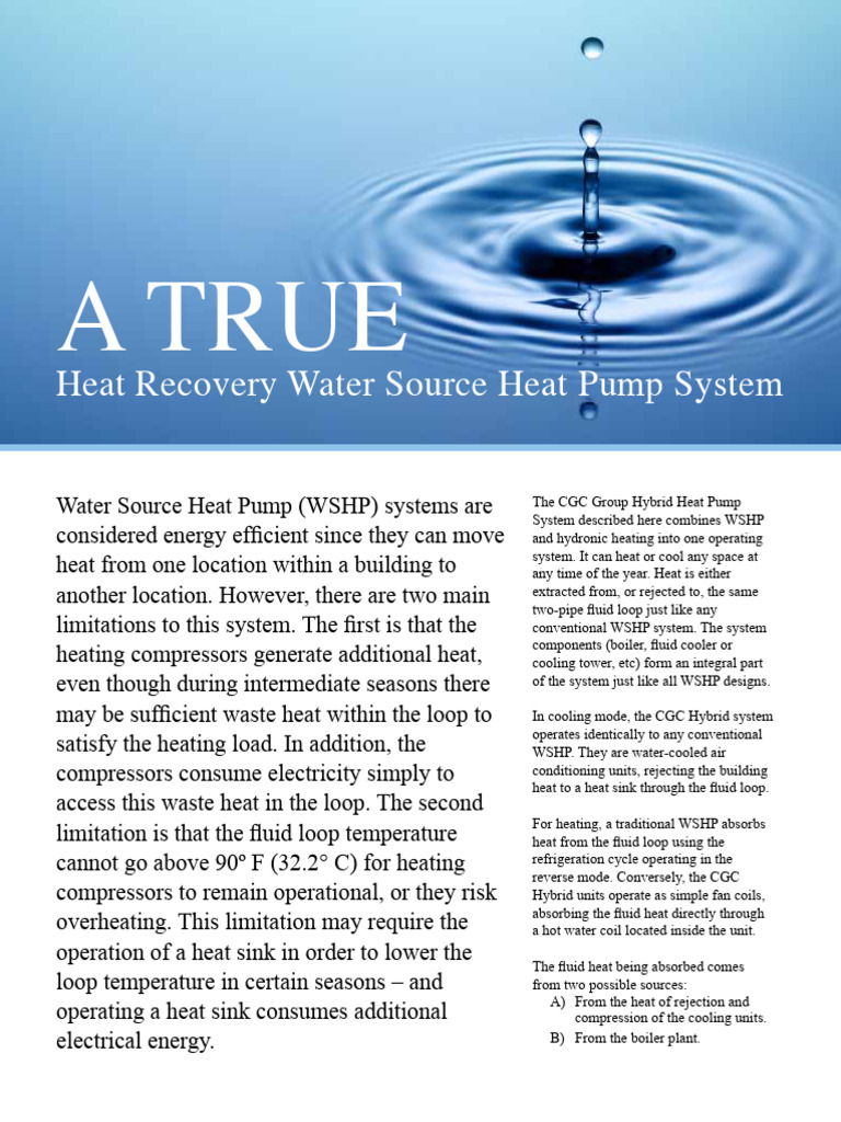 Hybrid Water Source Heat Pump System | PDF | Heat Pump | Air Conditioning