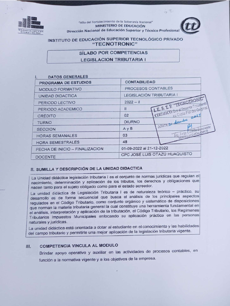 SILABOS I-II - Compressed | PDF