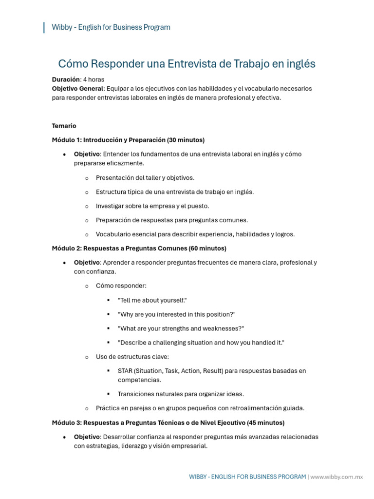 Job Interview Workshop | PDF | Comunicación no verbal | Comunicación