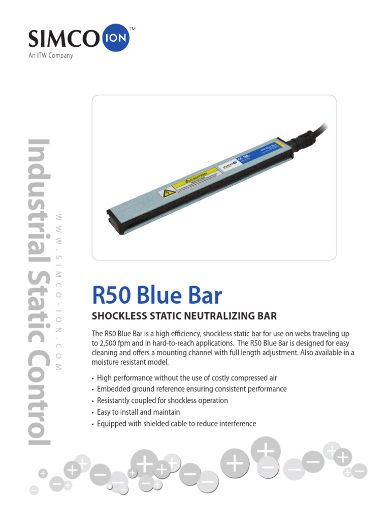 R50 Blue Bar: Shockless Static Control | PDF | Power Supply | Equipment