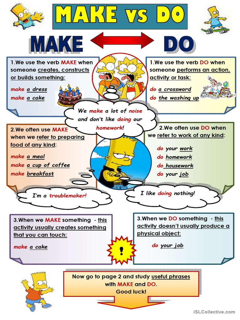 Do or Make Collocations Practice | PDF | Meal | Eating Behaviors Of Humans