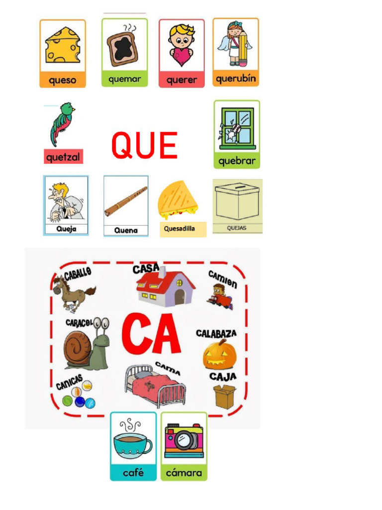 Palabras Con Ca y Que | PDF