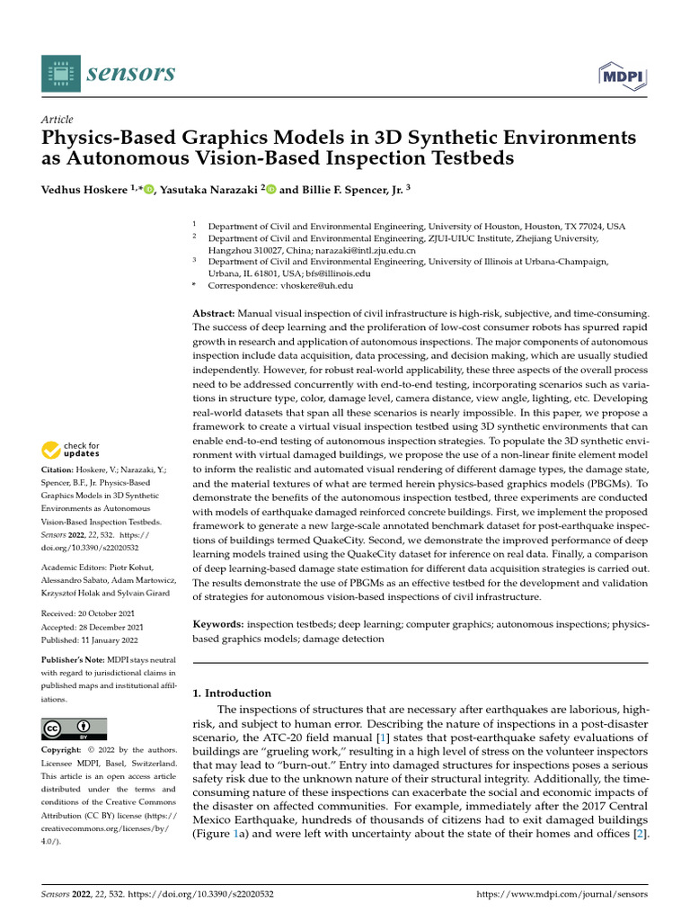 Sensors 2552 00532 | PDF | 3 D Computer Graphics | Deep Learning