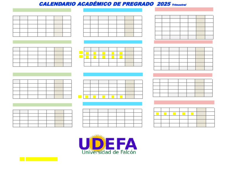 Calendario Udefa Pregrado 2025 | PDF