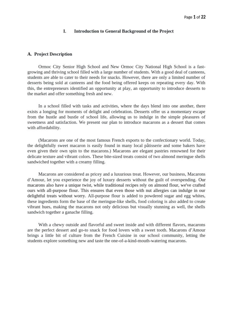 Business plan (final) | PDF | Macaron | Marketing