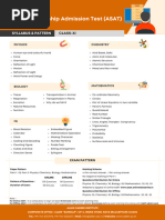 ASAT Exam Pattern & Syllabus Guide | PDF | Chemistry | Biology