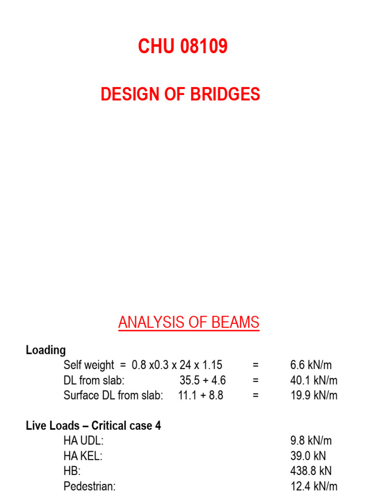 Lecture No. 5 - Bridge Girder Design | PDF | Beam (Structure) | Bending