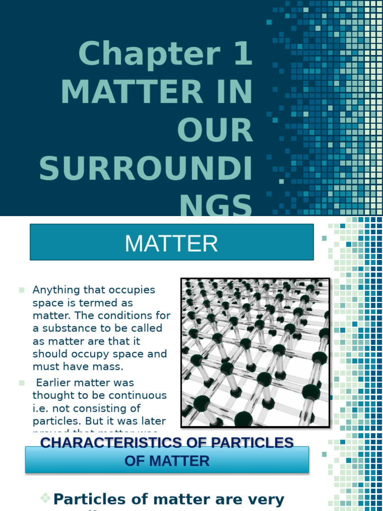 Matter in Our Surroundings - Chapter1 | PDF | Evaporation | Latent Heat