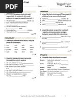 Test Diagnostyczny Z Języka Angielskiego - 4 Klasa | PDF