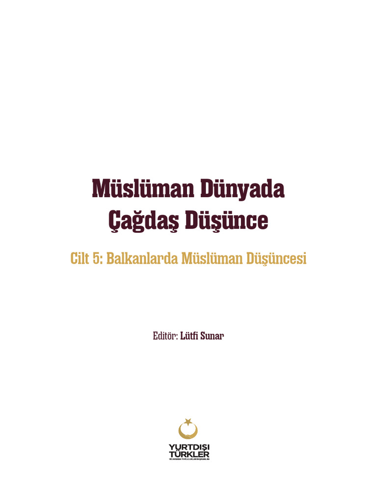 5.Cilt-Balkanlarda Müslüman Düşüncesi | PDF