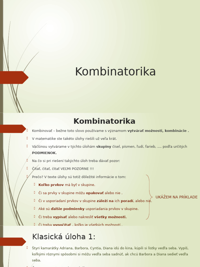 Kombinatorika | PDF