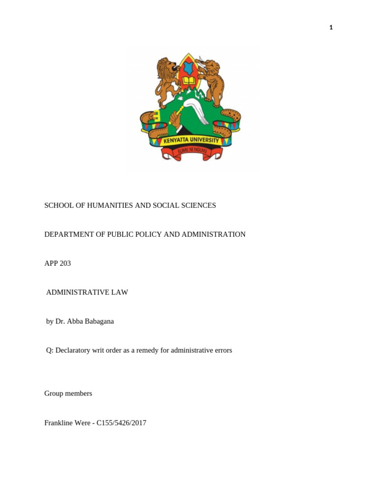 Declaratory write order presentation | PDF | Declaratory Judgment ...