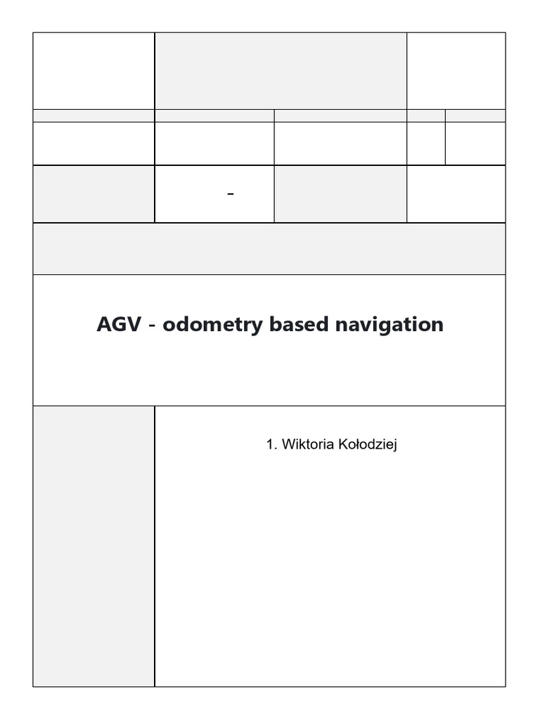 AGV - Odometry Based Navigation: DICS Laboratory | PDF