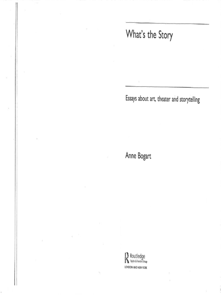 What's The Story - Anne Bogart | PDF