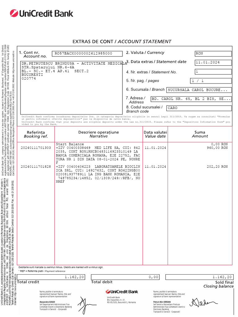 Extras de Cont PDF RON | PDF | Institutional Investors | Financial Services