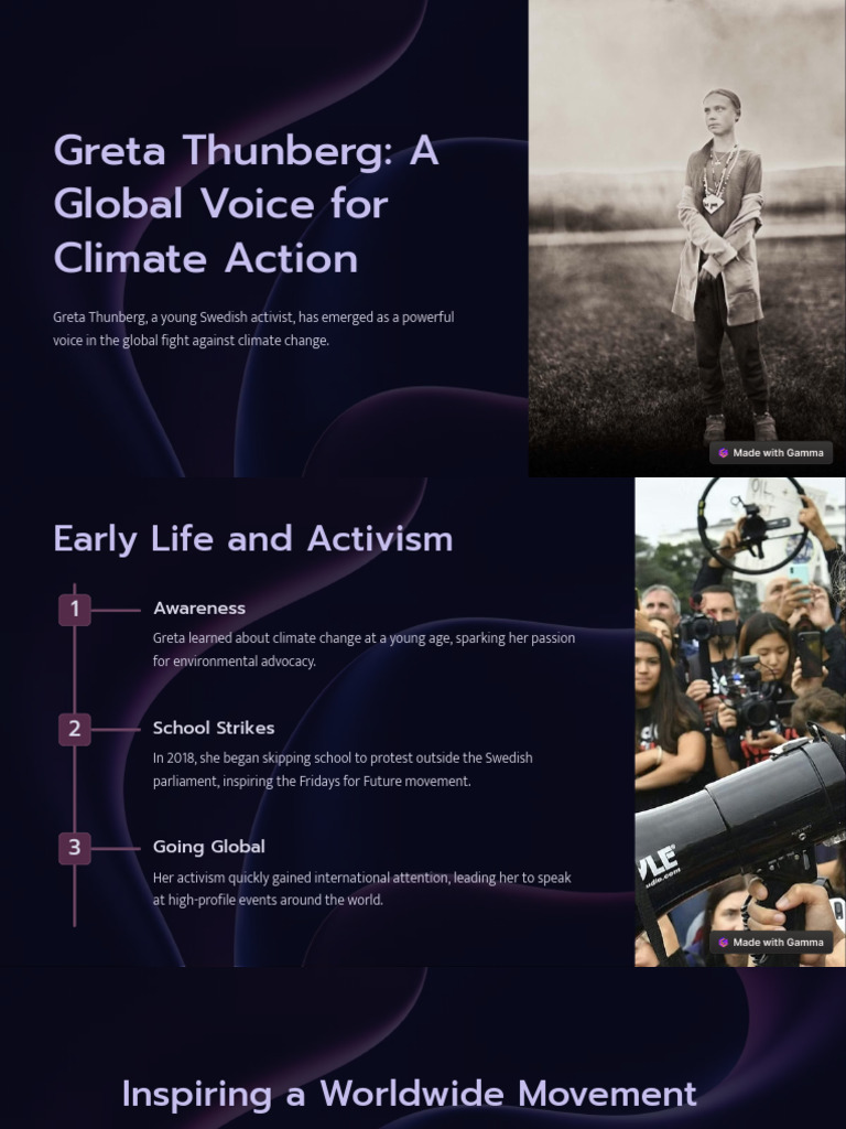 Greta Thunberg: Climate Activism Leader | PDF