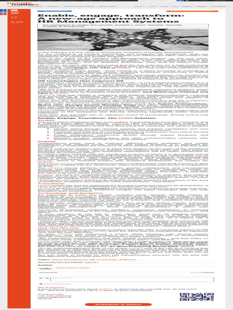 A New Age Approach To HR Management Systems | PDF | Analytics | Business