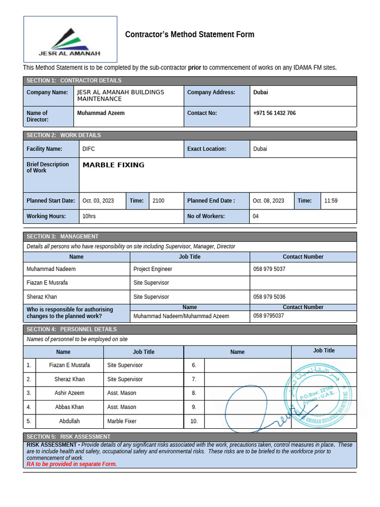 MS Marble DIFC | PDF | Flooring | Personal Protective Equipment