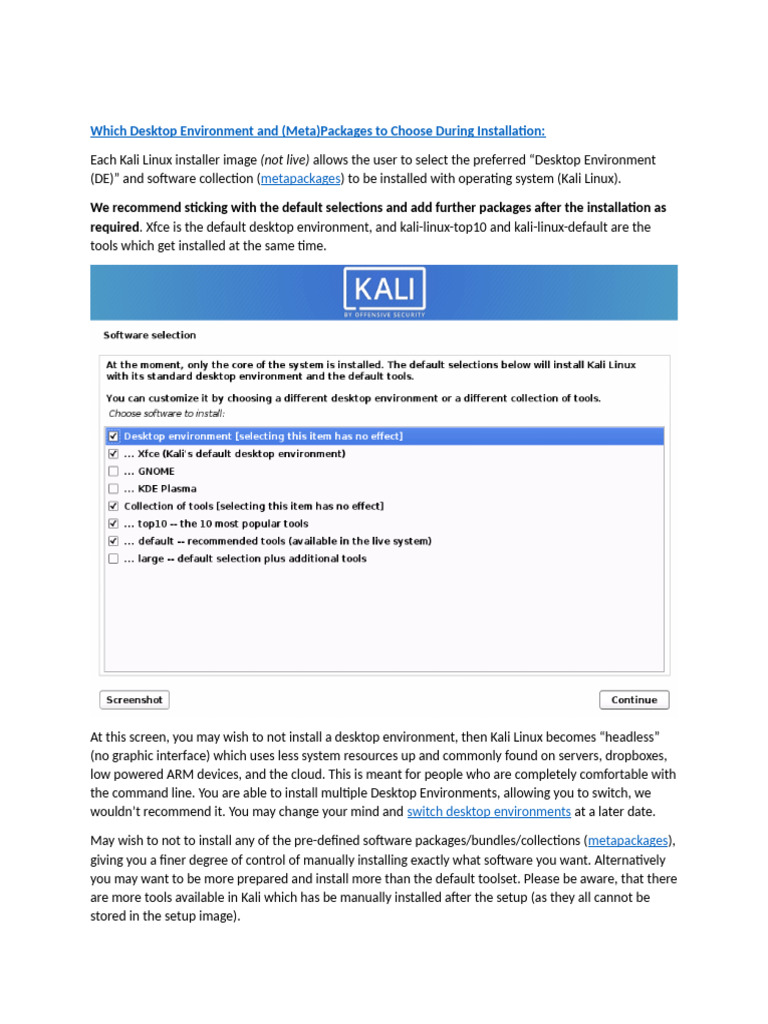 Which Desktop Environment and (Meta)Packages to Choose During ...