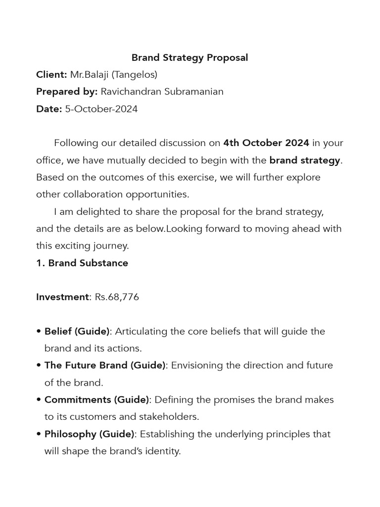 Tangelos Brand Strategy Proposal OCT 5 | PDF