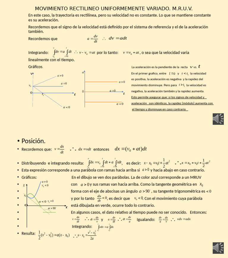 4 Movimiento Rectilineo Uniformemente Variado Vs1 | PDF | Aceleración | Velocidad