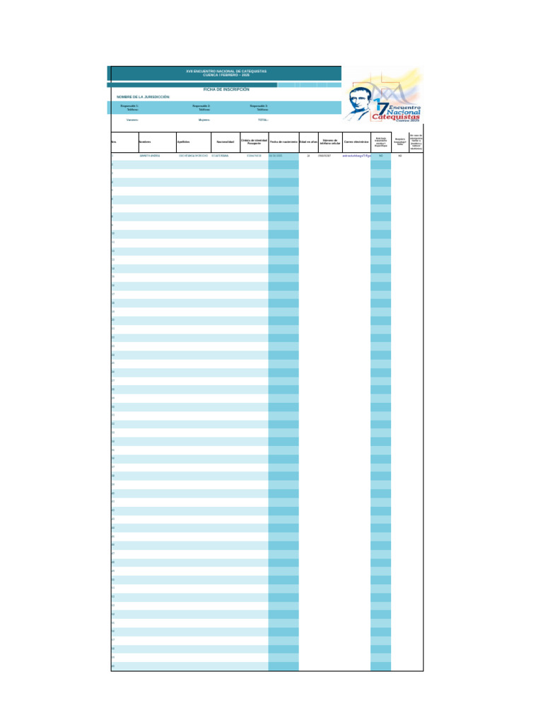 Ficha Inscripción Enc | PDF