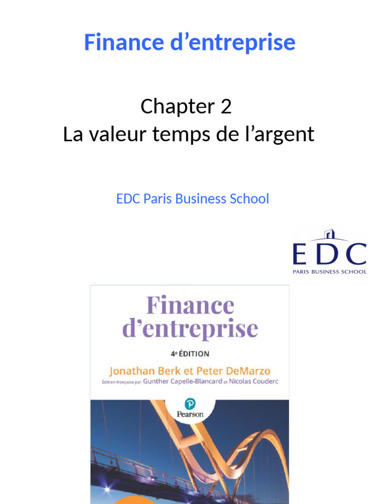 Ch2 - Time Value | PDF | Prêts | Actualisation
