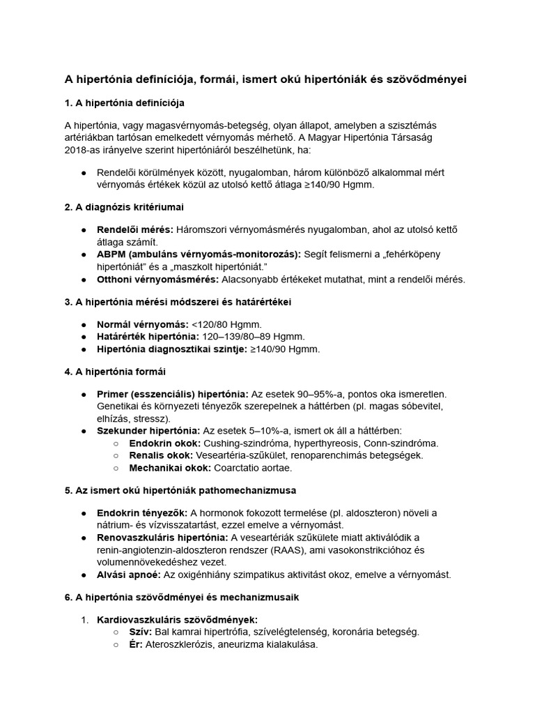 A Hipertónia Definíciója, Formái, Ismert Okú Hipertóniák És ...