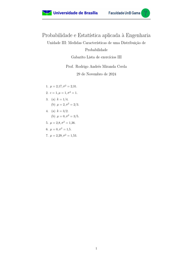 Gabarito Lista3 | PDF