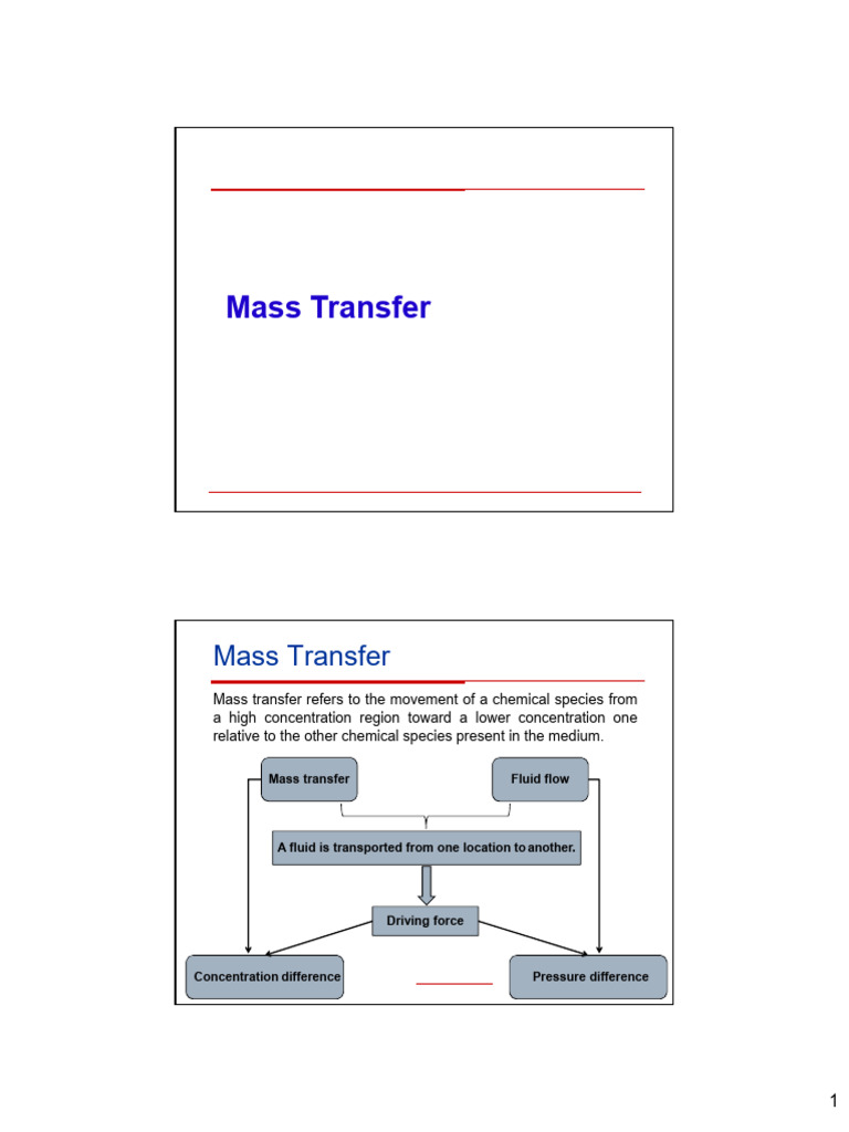 MassTransfer | PDF | Diffusion | Mole (Unit)