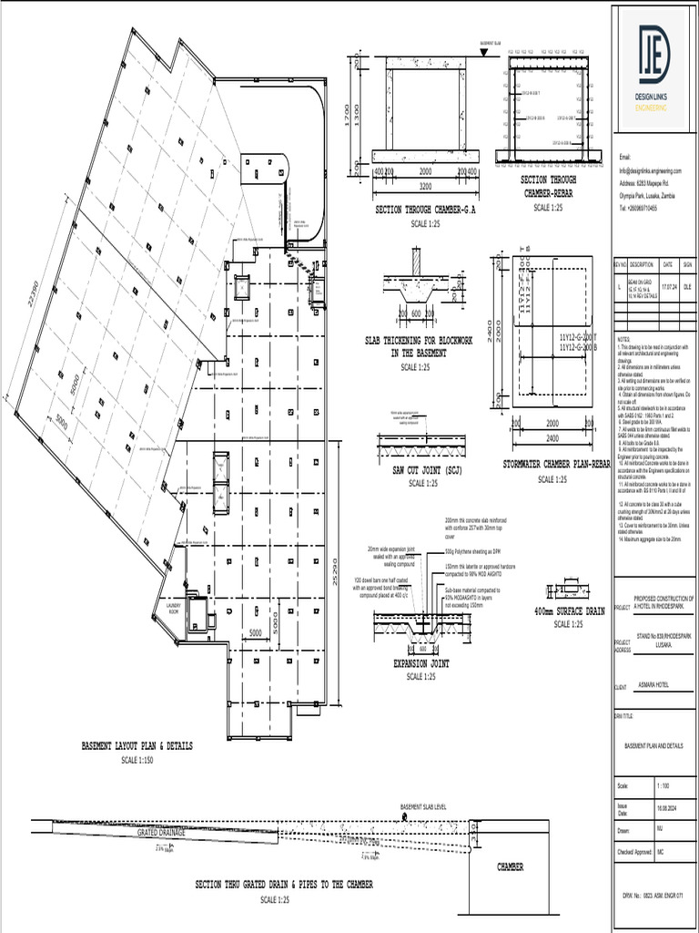 Asmara Basement Civils With Additional Details | PDF | Concrete ...
