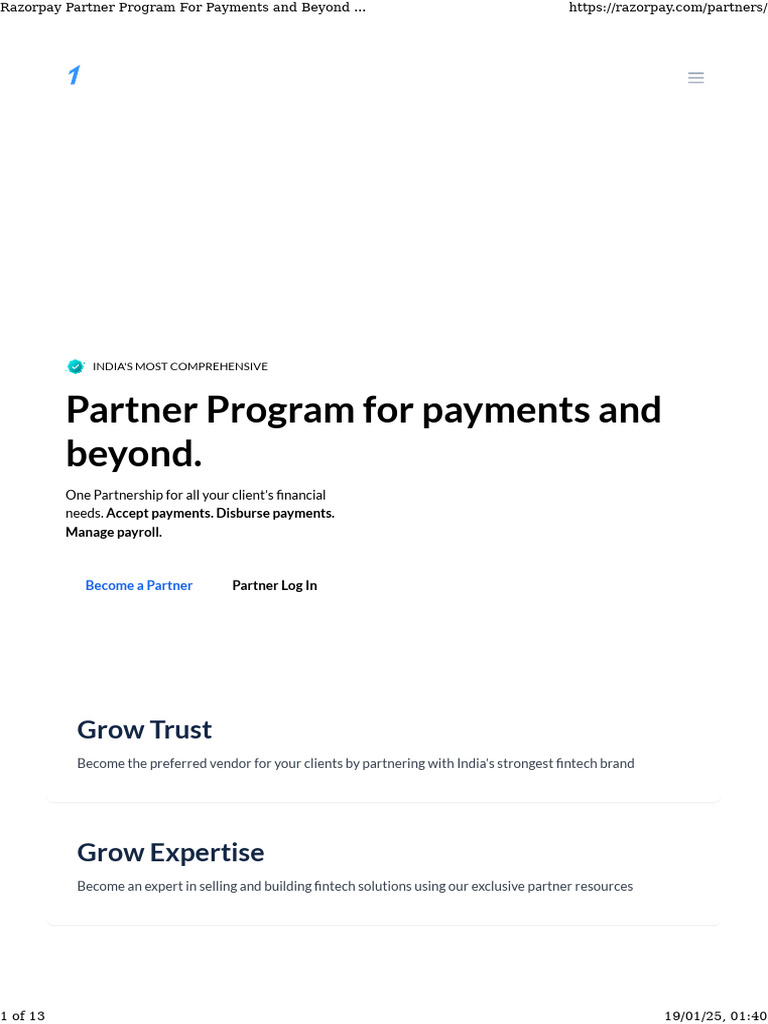 Razorpay Partner Program Overview | PDF | Payments | Banks