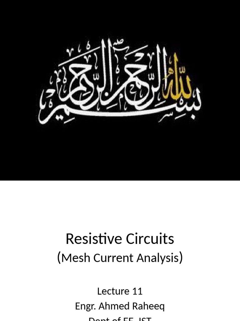 Lecture 11 - Mesh Current Analysis | PDF | Electrical Network | Equations