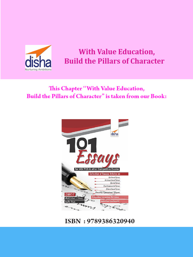 Disha Publication With Value Education Build The Pillars of Character ...