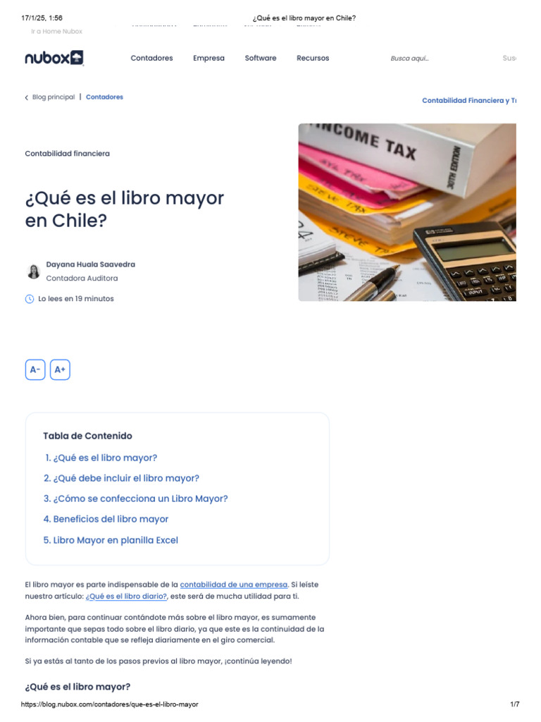 ¿Qué es el libro mayor en Chile? | PDF | Contabilidad | Dinero